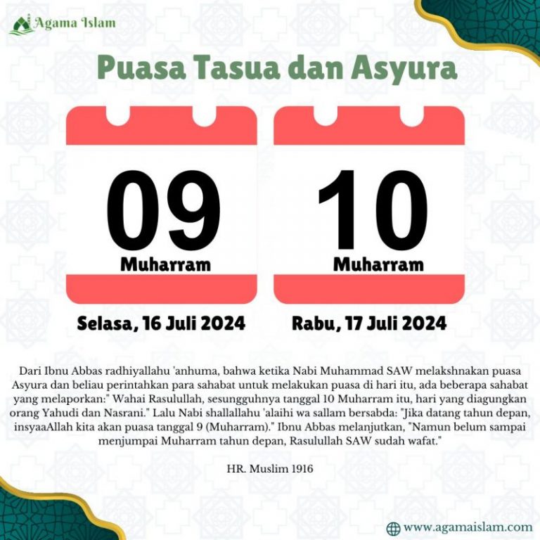 Puasa Tasua dan Asyura: Keutamaan dan Tanggal Pelaksanaannya pada Tahun ...