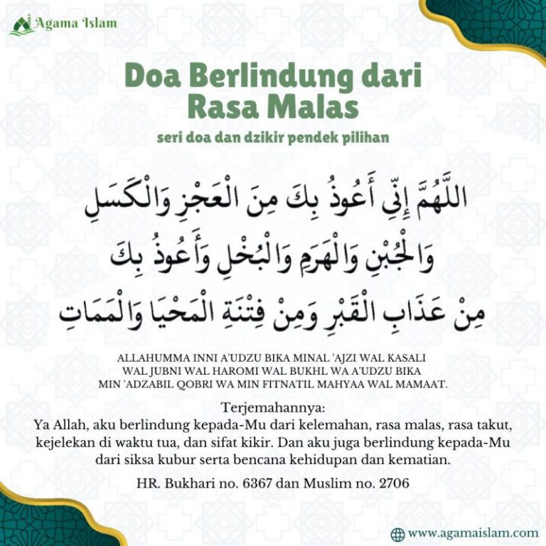 Doa Berlindung dari Rasa Malas - Agama Islam